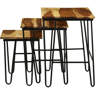 17 Stories Coffee Table Set, 3-Piece Nesting Table With Hairpin Legs | Wayfair